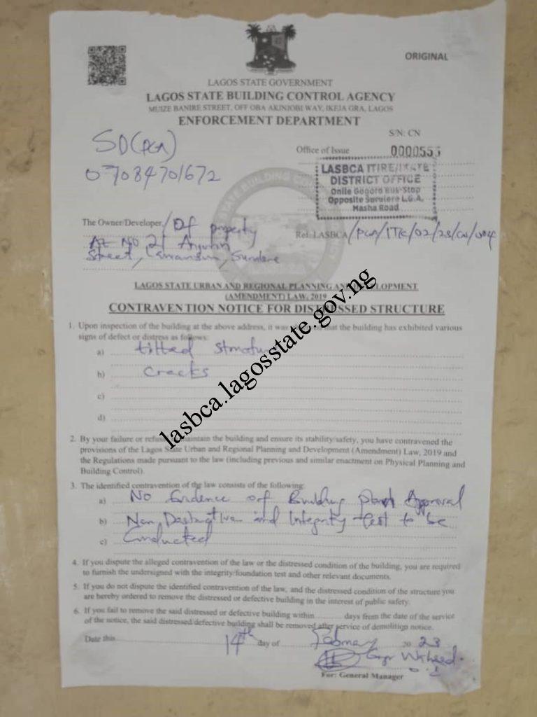 NO 21 ANJORIN STREET, OFF LAWANSON ROAD, ITIRE-IKATE, SURULERE, LAGOS ...